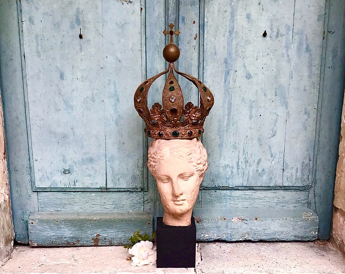 Reserved A Stunning Antique French Santo Statue Crown of Large Life ...