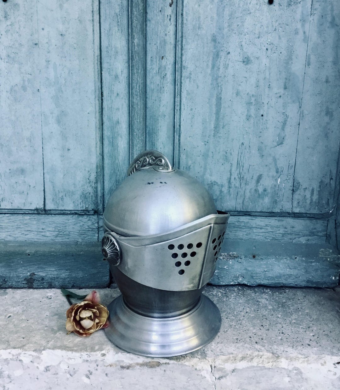 Vintage French Knight Helmet Ice Bucket – Mid Century Bar Decor - Etsy ...