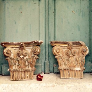 Plaster capitals pair Beautiful pair of antique French | Etsy