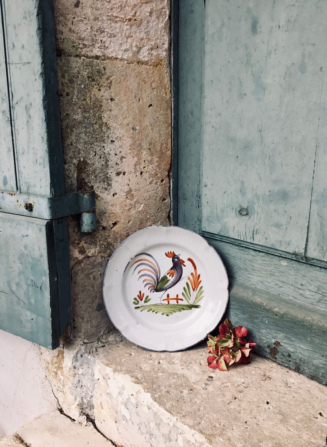 An Utterly Charming Antique French De Nevers Faience Ware Hand Painted ...