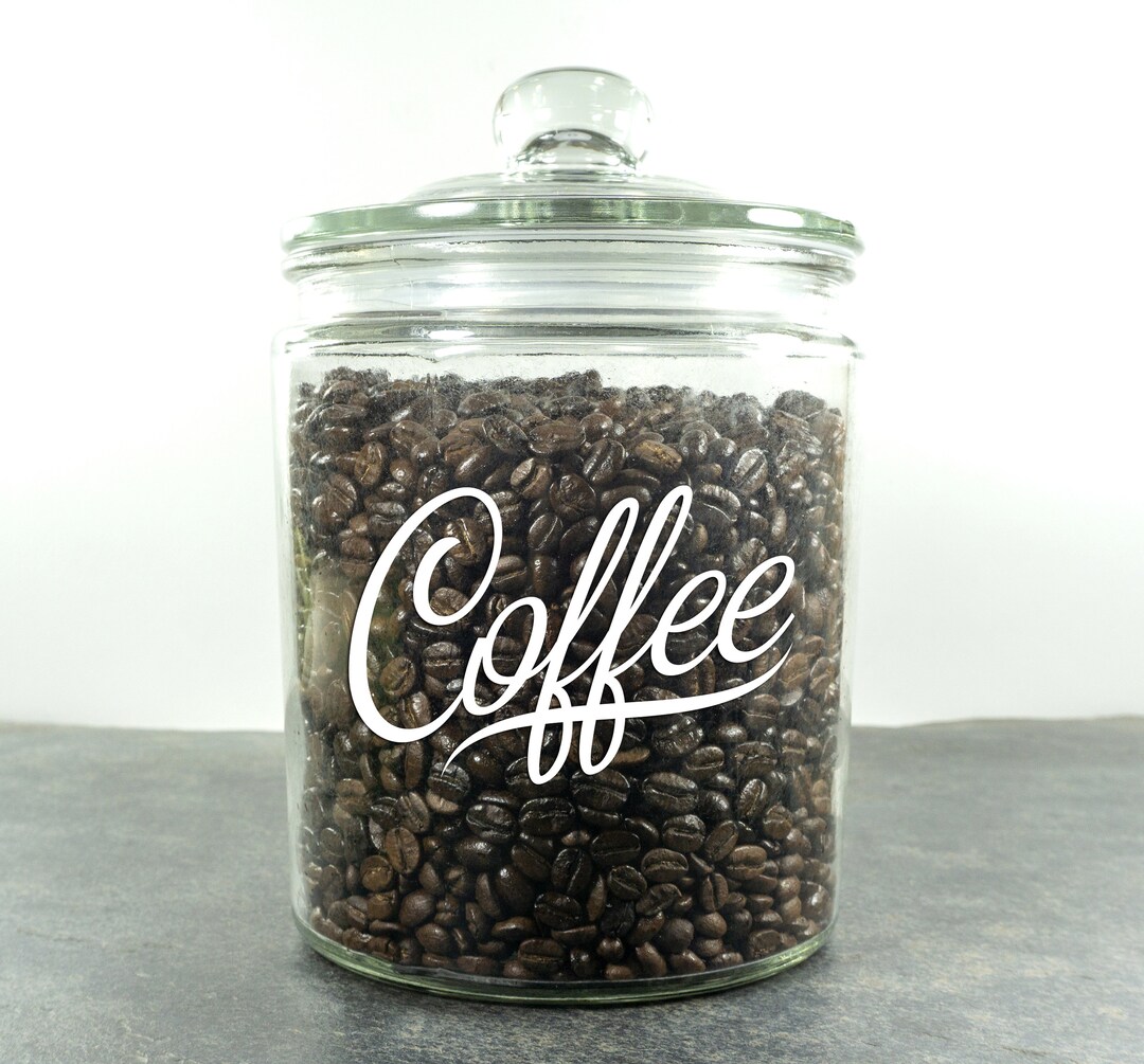 Coffee Sticker Decal Label - Kitchen Canister Organization - Easy Craft ...