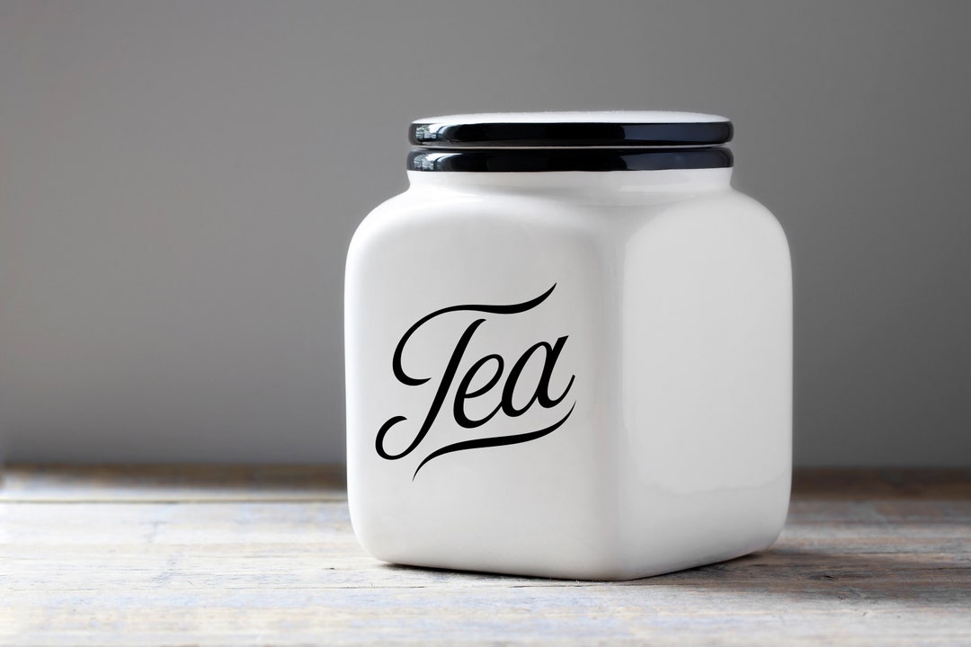 Tea Sticker Decal Label - Kitchen Canister Organization - Easy Craft ...