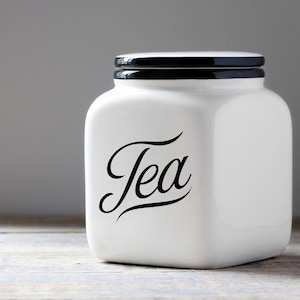 Tea Sticker Decal Label - Kitchen Canister Organization - Easy Craft ...