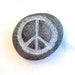 Peace Sign Engraved Pocket Stone, Carved River Rock, Peace on Stone ...