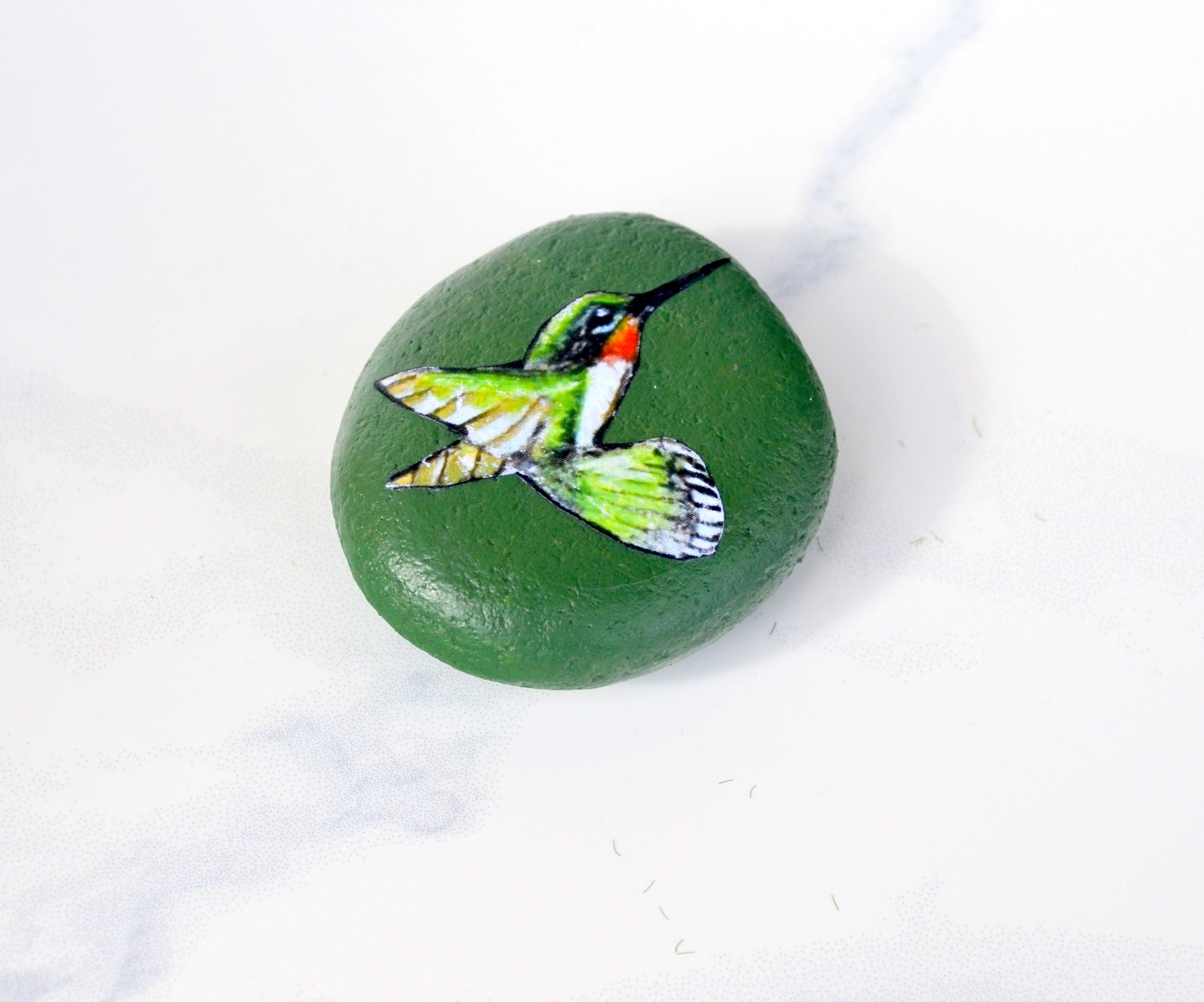 Hummingbird Painted Rock Art, Original Print on Stone Nature Gift - Etsy