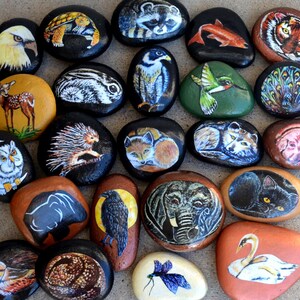 Snake Pocket Stone, Rattlesnake Snake Rock Artwork, Original Snake ...