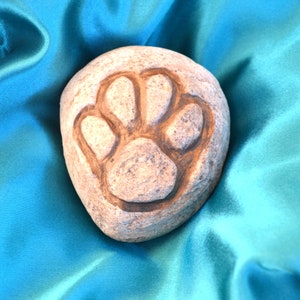 Stone Engraved W/ Initial Option Pet Paw, Memory Carved Stone, Dog ...