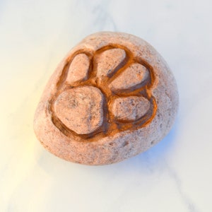 Stone Engraved W/ Initial Option Pet Paw, Memory Carved Stone, Dog ...