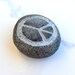 Peace Sign Engraved Pocket Stone, Carved River Rock, Peace on Stone ...