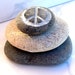 Peace Sign Engraved Pocket Stone, Carved River Rock, Peace on Stone ...