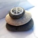 Peace Sign Engraved Pocket Stone, Carved River Rock, Peace on Stone ...