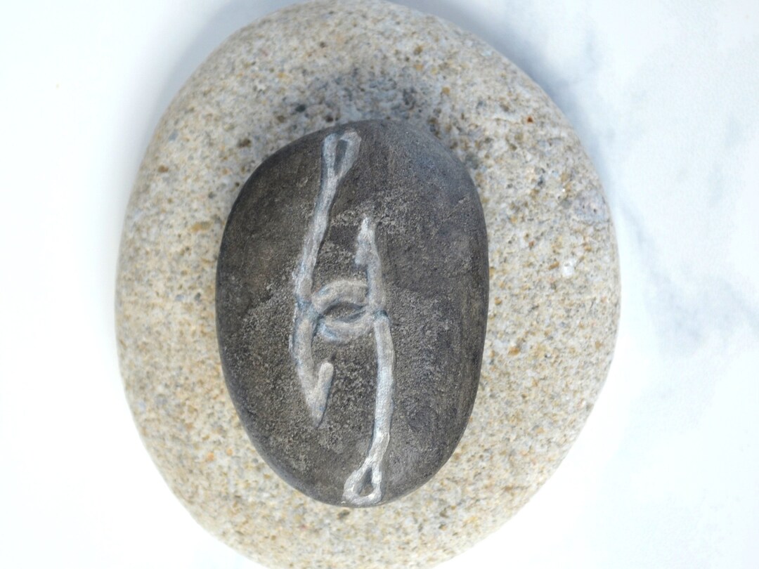 Pocket Rock Carving Keepsake, Connected Fishhooks for Fishing Karma ...