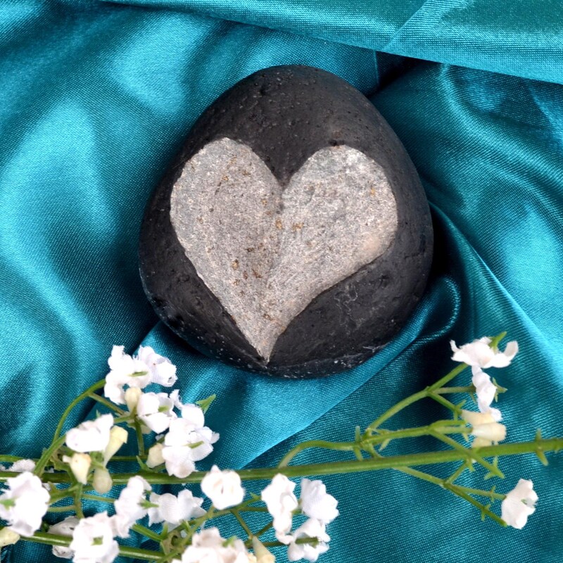 Painted Heart Rock - Etsy