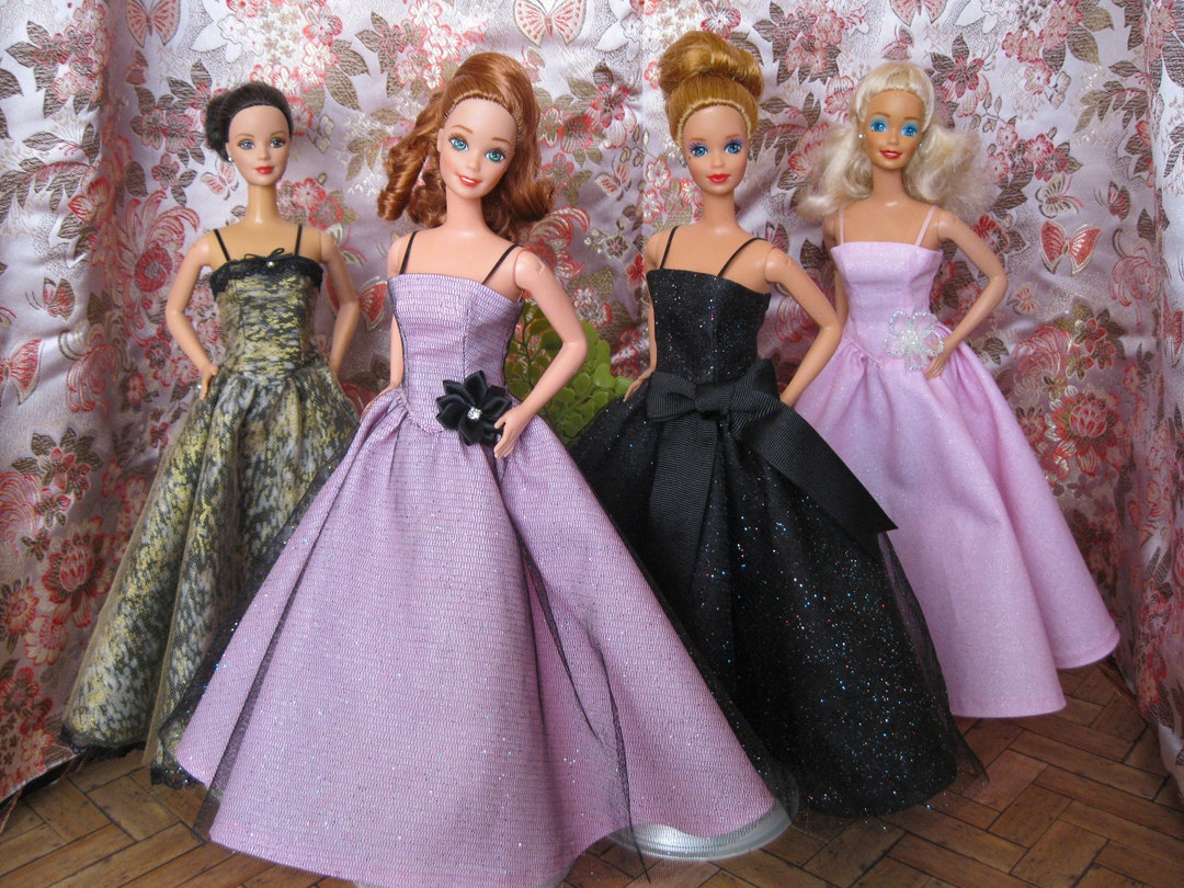 Fabulous Formal Gowns for 11 1/2 Fashion Dolls in Glittering Fabrics - Etsy
