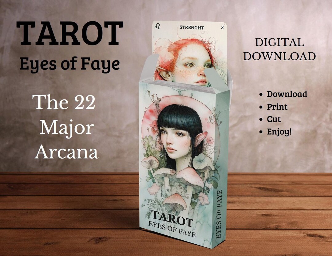 Digital Tarot Deck - 22 Major Arcana - Downloadable Printable Tarot ...