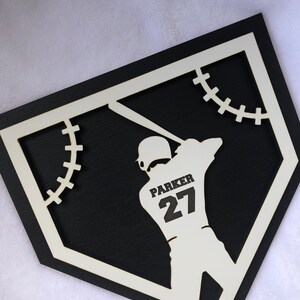 Personalized 3D Baseball Home Plate Sign ~ Home Plate Batter Sign ...