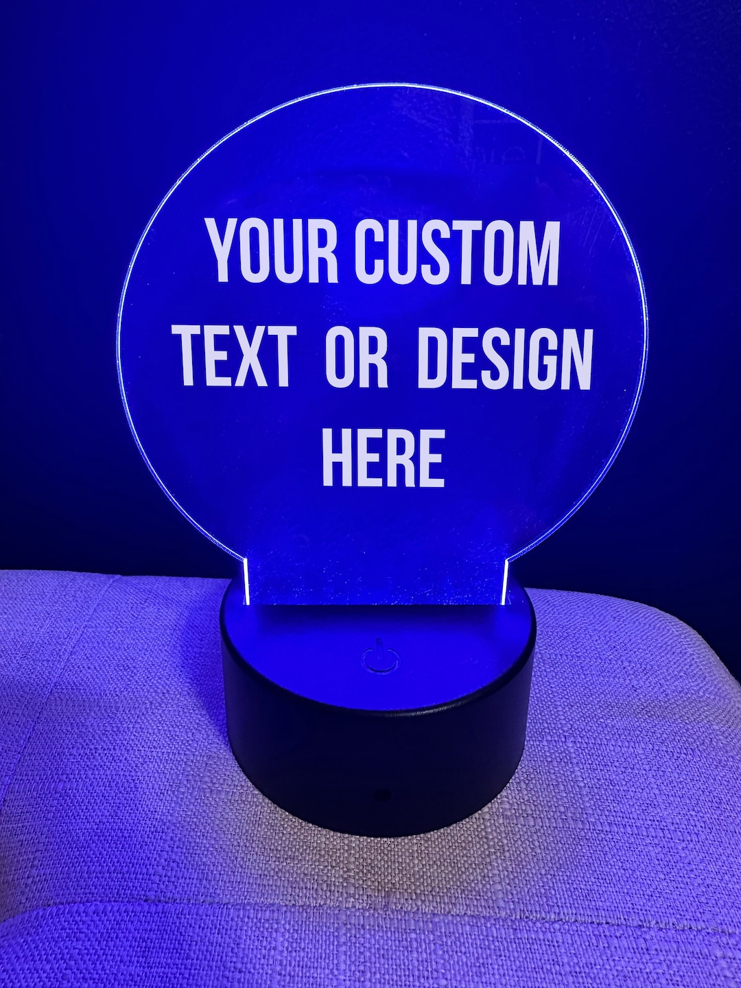 Custom Engraved Acrylic Sign With LED Color-changing Light up Base ...