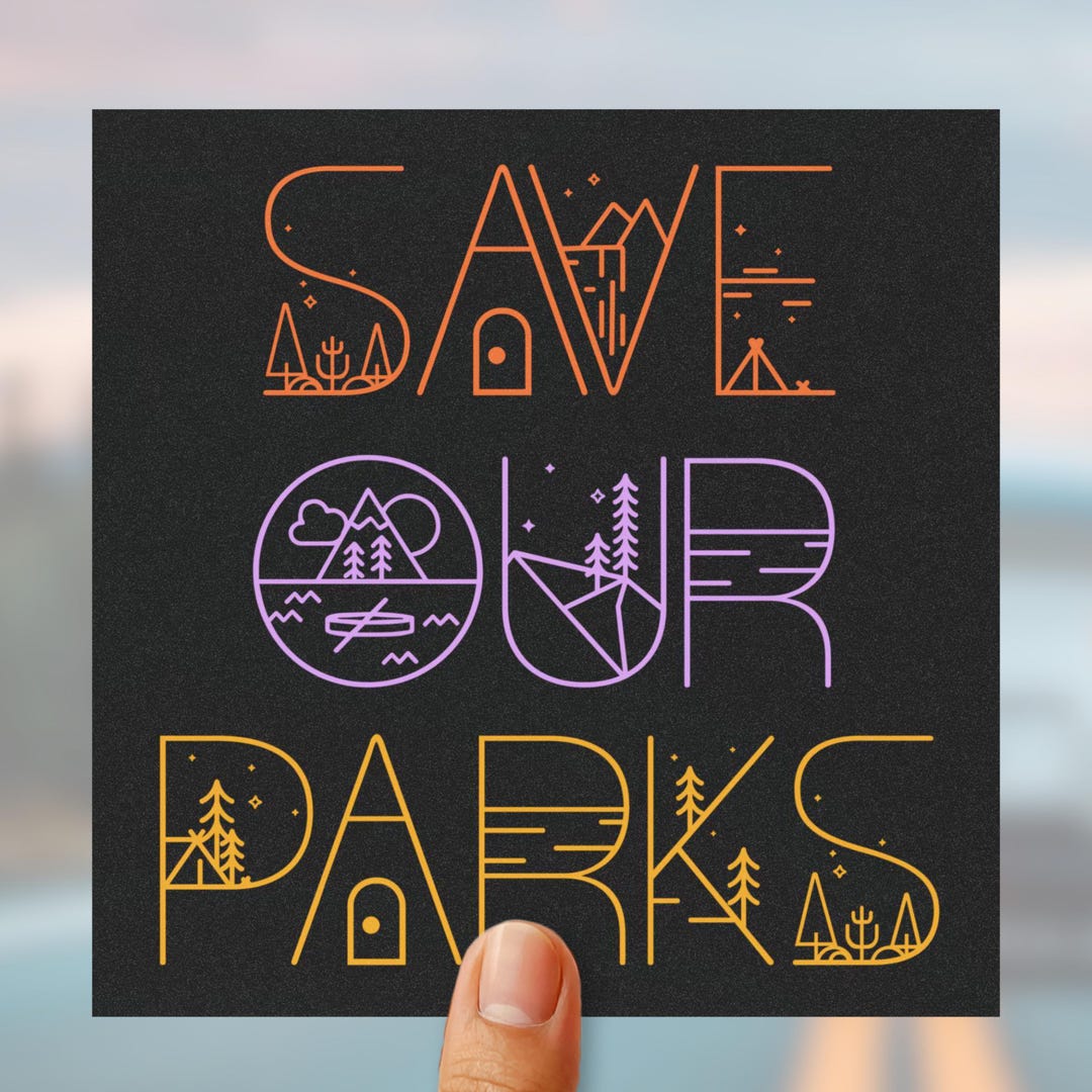Save Our Parks Car Magnet National Parks Merch Travel Lover Magnet Van ...