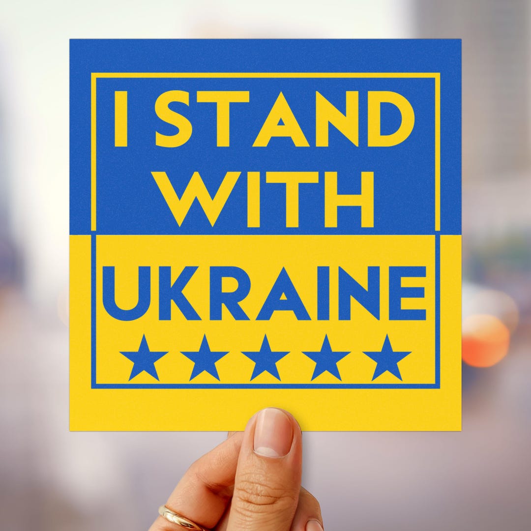 Stand With Ukraine Car Magnet FDT Bumper Sticker Anti War Car Decal ...
