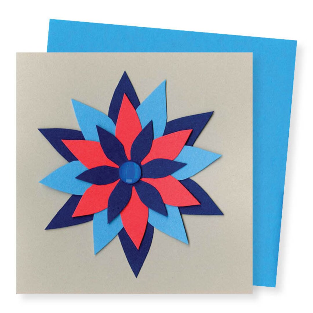 PAPER FLOWER CARD - Etsy
