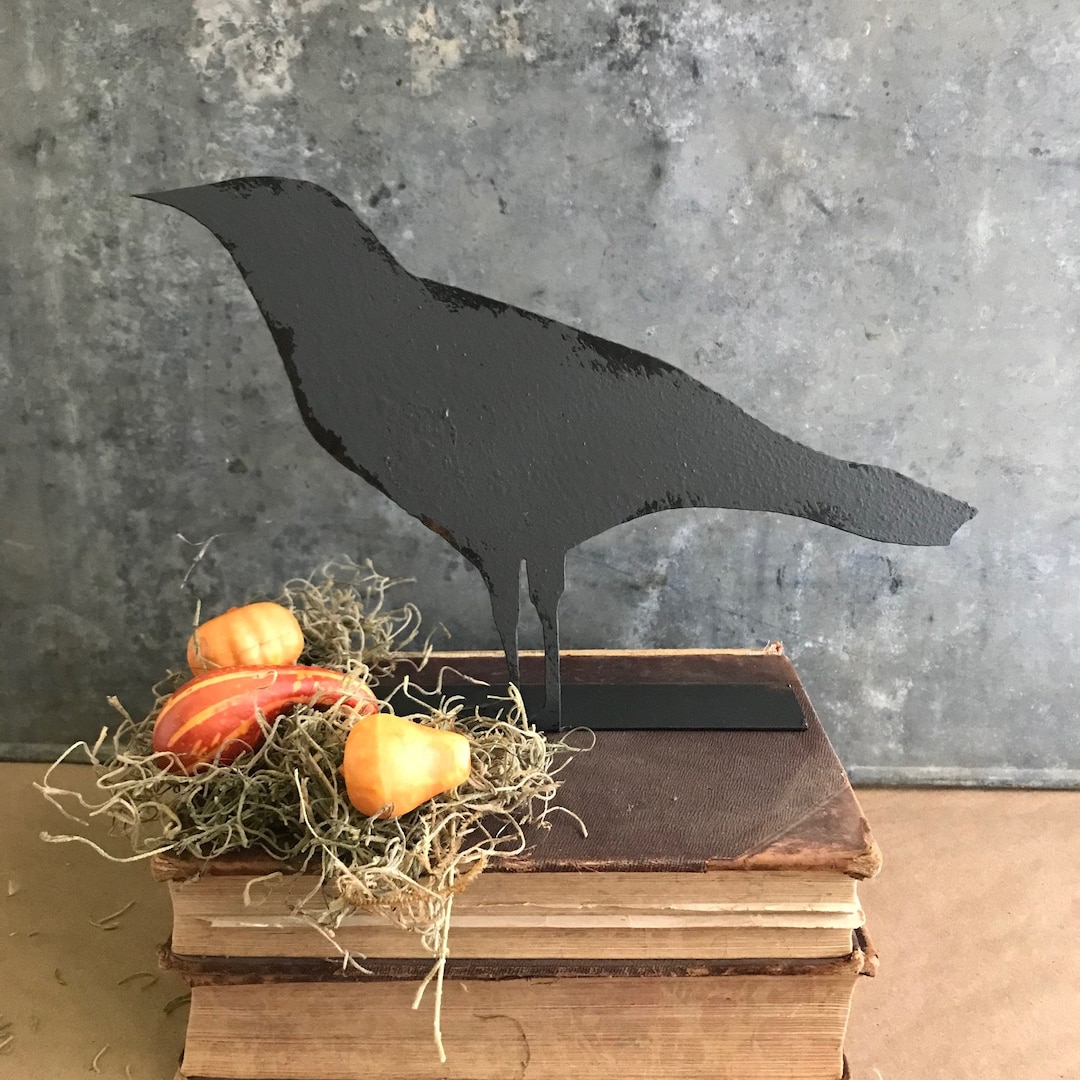 Halloween Decorations Fall Decorations Rustic Fall Crow - Etsy