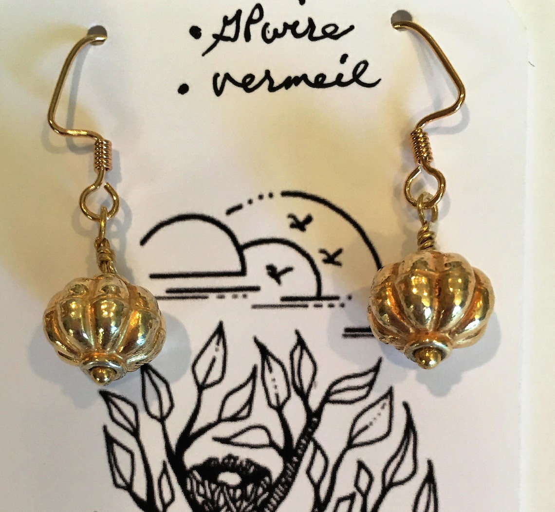 Vermeil Earrings - Etsy