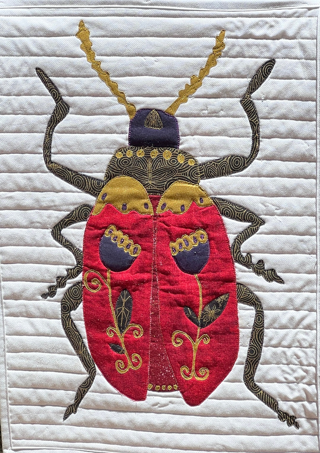 Trio of Folk Art Beetles - Etsy