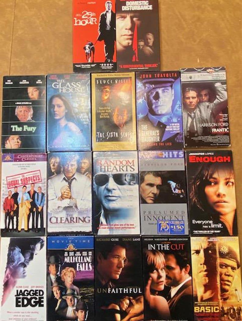 VHS Tapes Bundle 3 THRILLERS, PSYCHOLOGICAL - Etsy