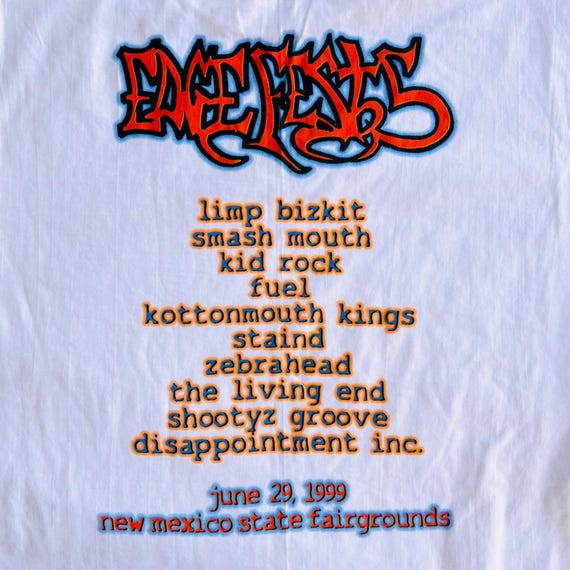 Vintage 1999 Limp Bizkit Kid Rock Smash Mouth Edgefes… - Gem