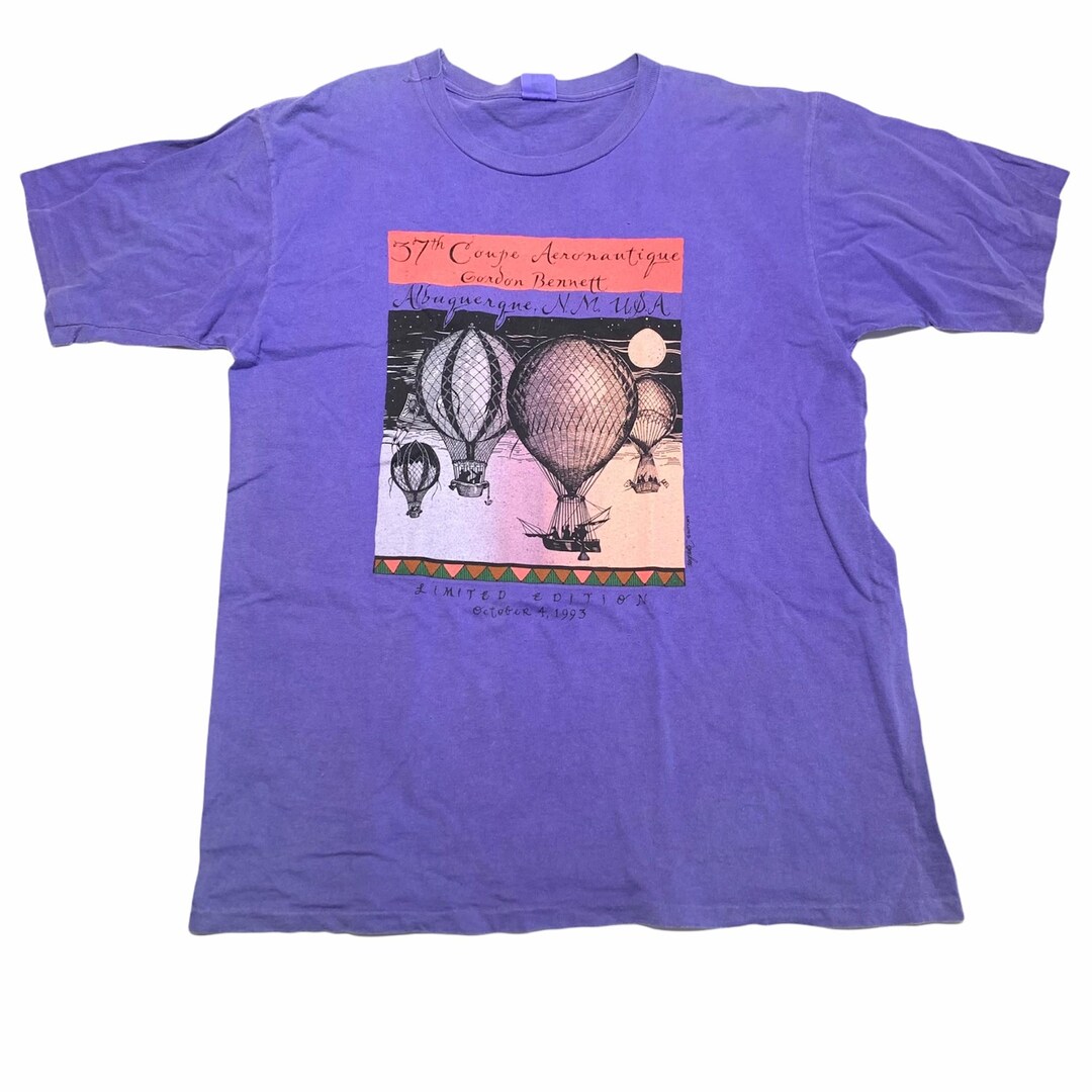 Vintage 1993 Single Stitch Gas Balloon Race Graphic Tee - Etsy