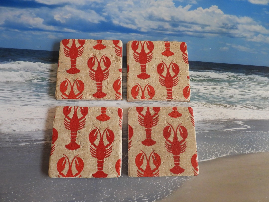 LOBSTER STONE COASTERS - Etsy