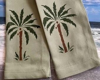 Palm Tree Napkins Personalized - Etsy
