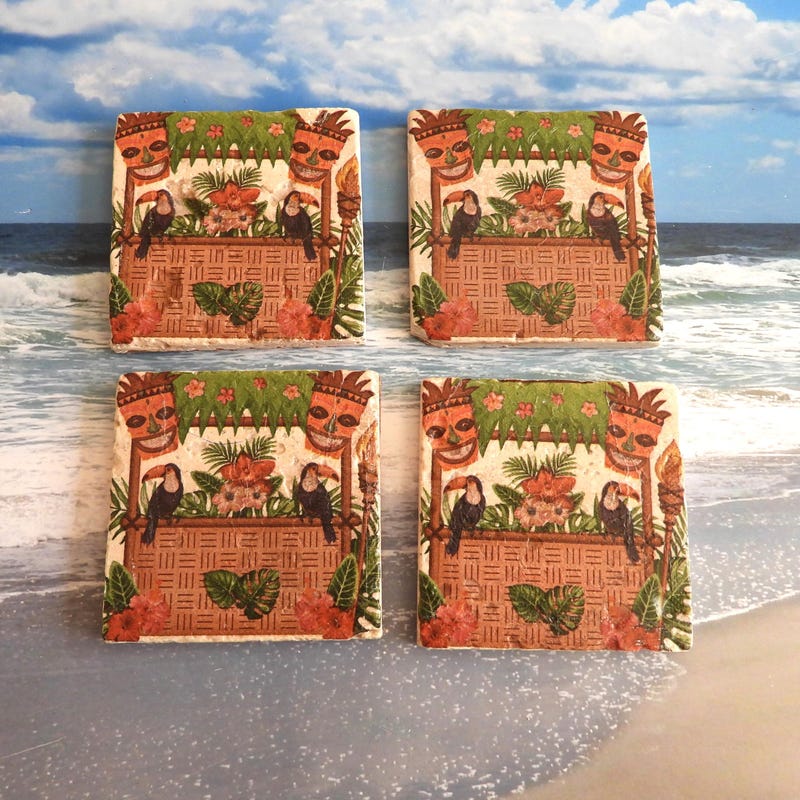 Tiki Bar Coasters - Etsy