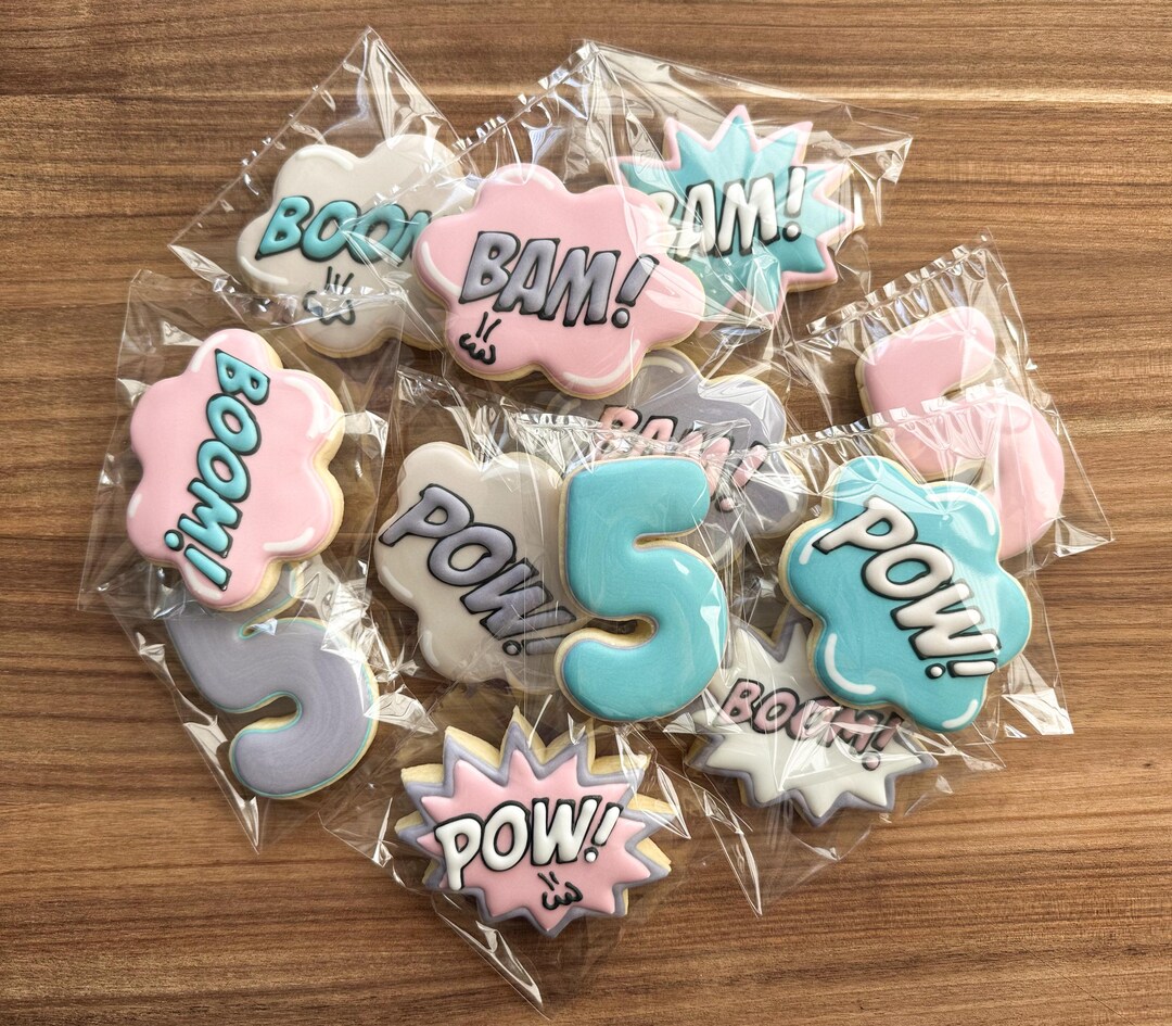 Comic Themed Sugar Cookies dozen - Etsy