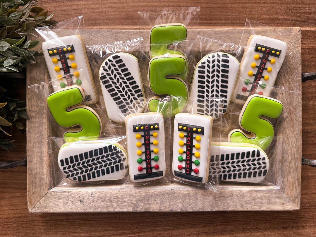 Race Car Themed Sugar Cookies (12) - Etsy
