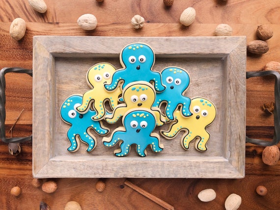 Octopus Sugar Cookies 12 | Etsy