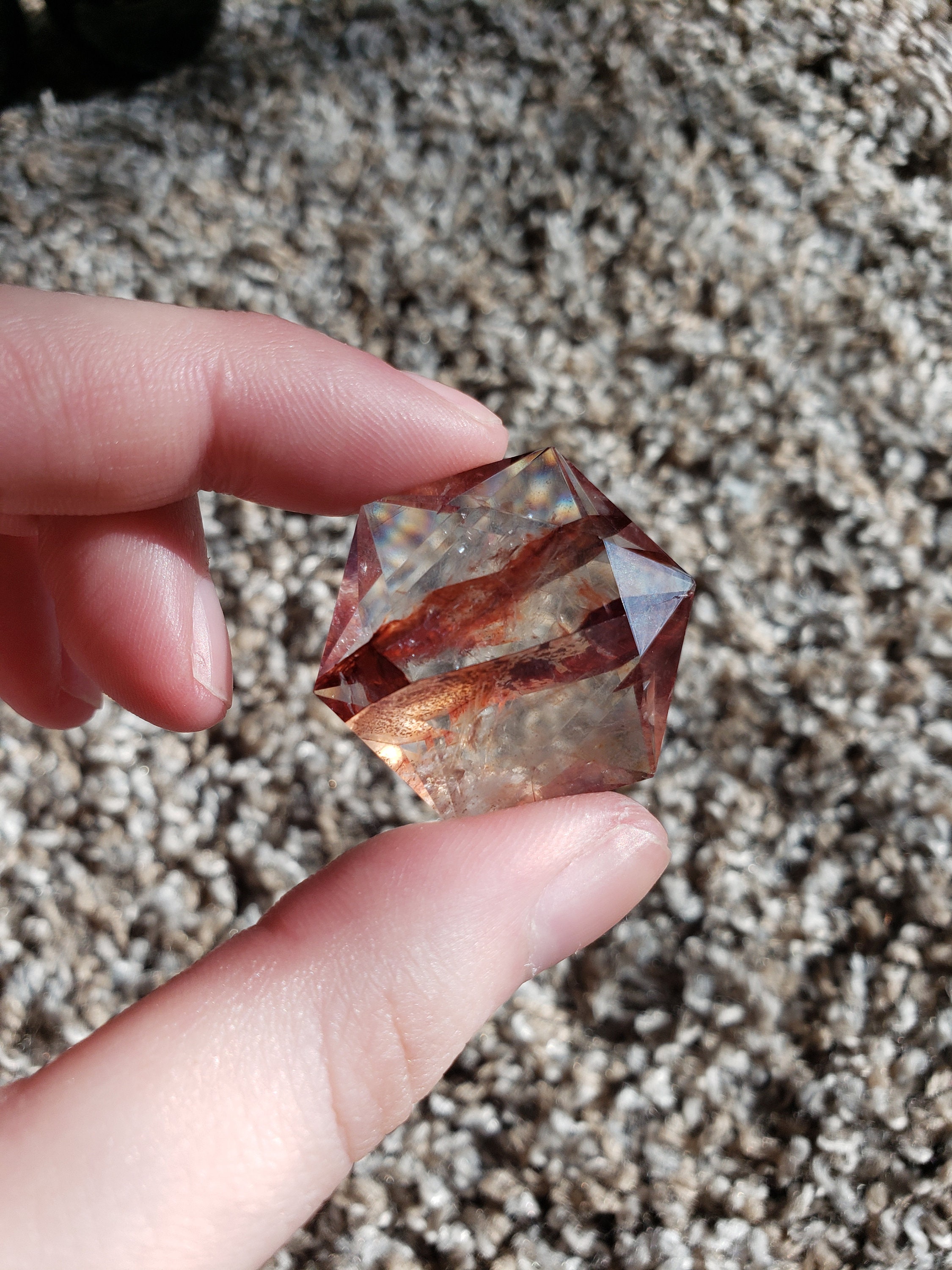 3D Crystal Hexagon, Crystal Shape, Carving, Fire Quartz, Rose Quartz ...