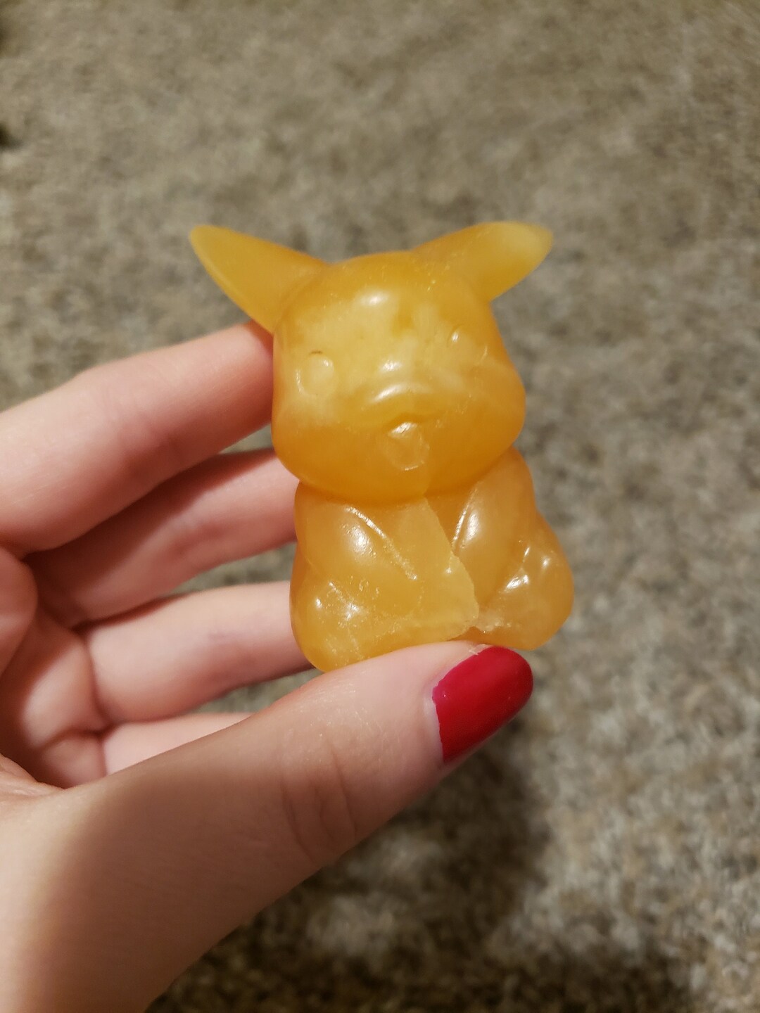 Pokemon Pikachu Orange Calcite Crystal Figurine Gift - Etsy