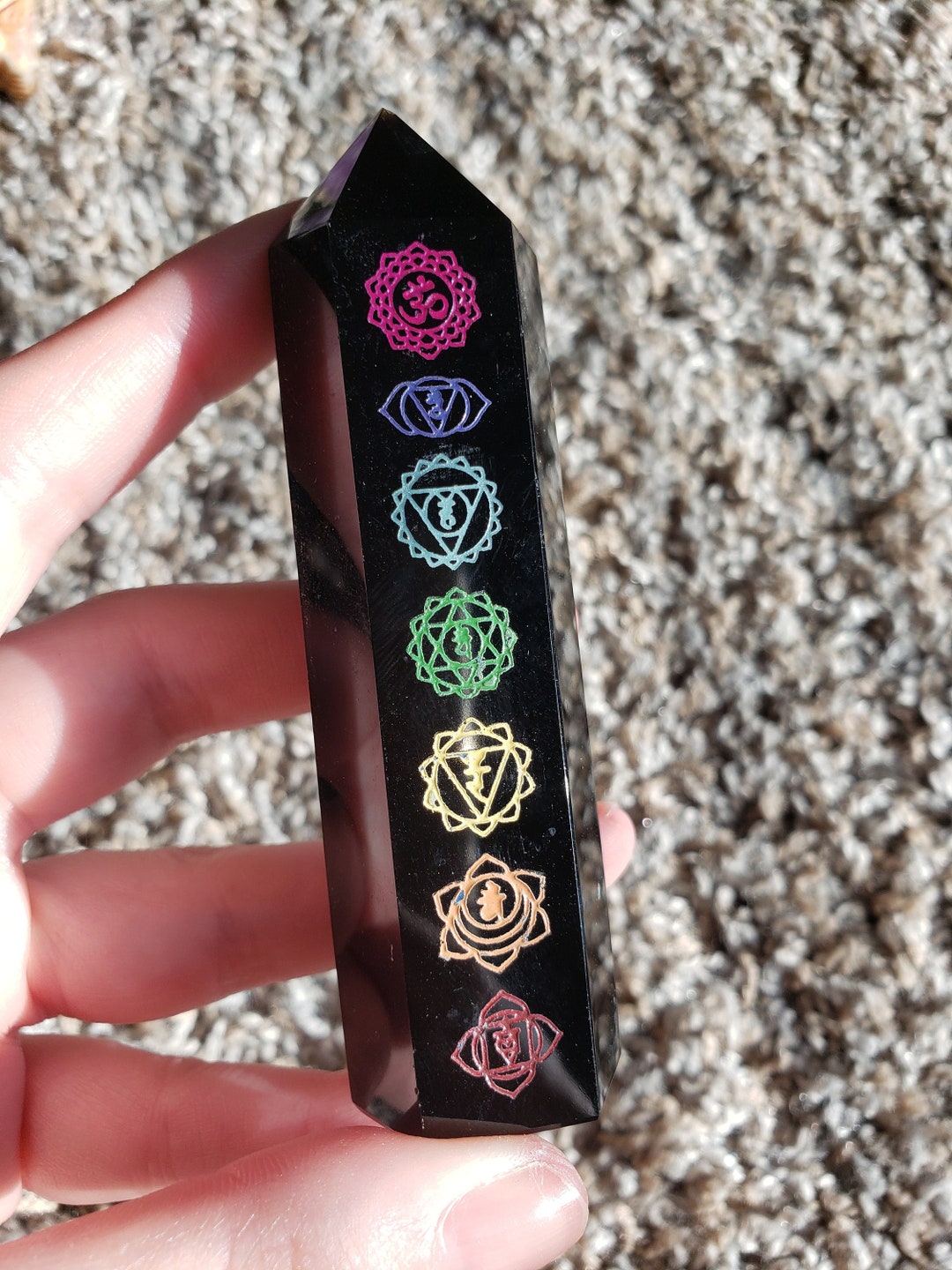 Obsidian Tower Black Obsidian Tower Obsidian Design Chakra Crystal ...