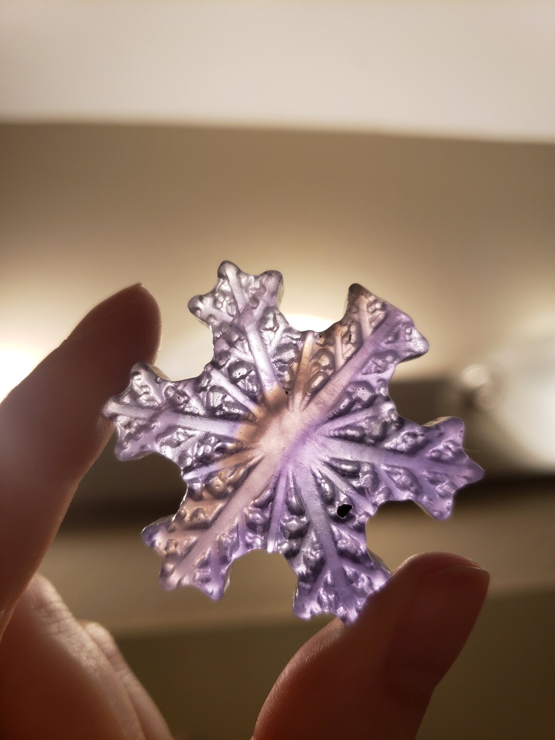 Crystal Snowflake - Snowflake Crystal - Purple Fluorite - Crystal ...