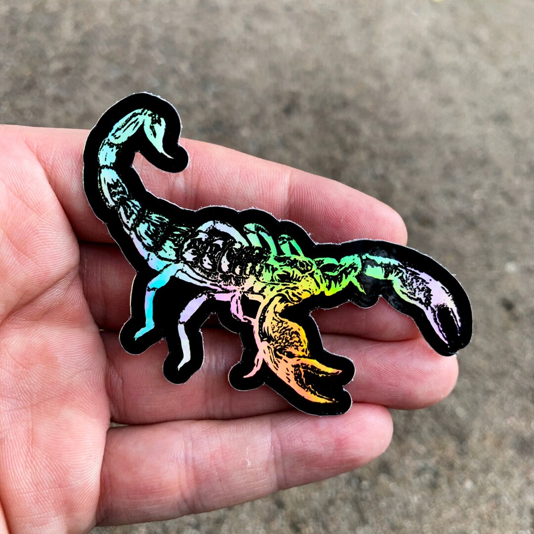 Scorpio Scorpion Holographic Sticker - Etsy