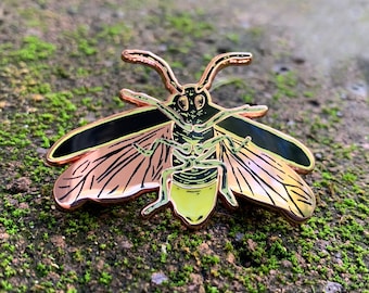 Glow in the Dark Firefly Enamel Pin. Lightning Bug. Light Bug. Inspired ...