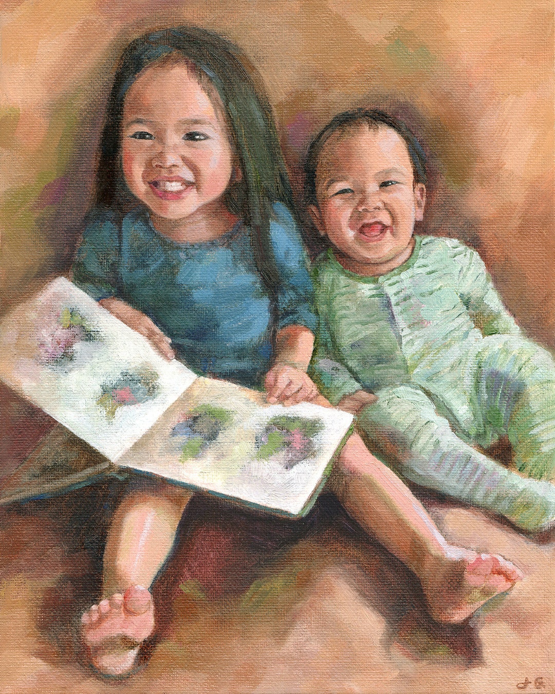 Two Person 8x10 Custom Portrait Painting - Beautiful Oil Paintings on ...