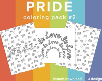 Pride Coloring Page Pack | Digital Download | Coloring Sheet ...