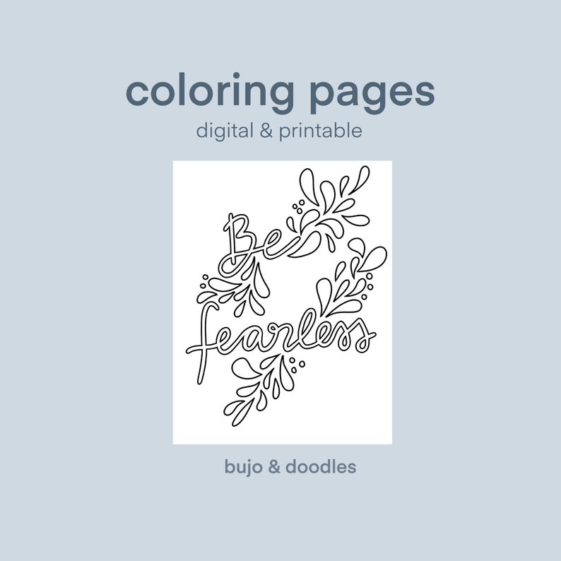 Inspirational Quote Coloring Pages| Digital Download | Coloring Sheet ...