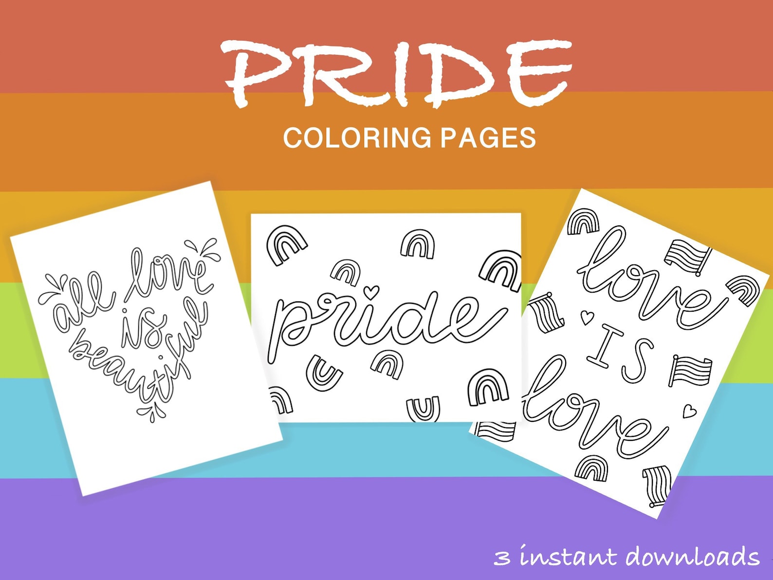 Pride Month Coloring Sheets Free
