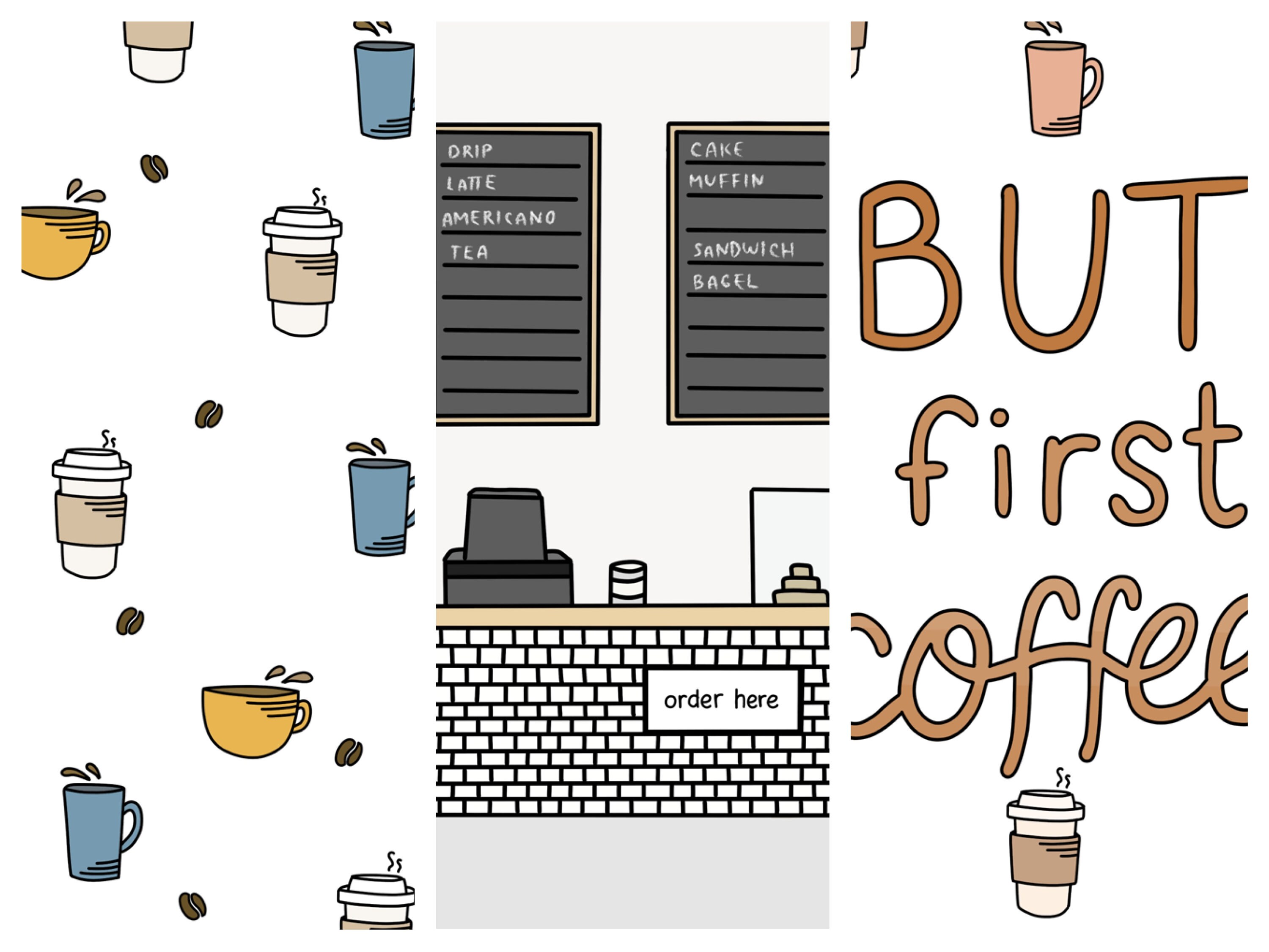 Coffee Shop Coloring Page Pack Digital Download Coloring | Etsy