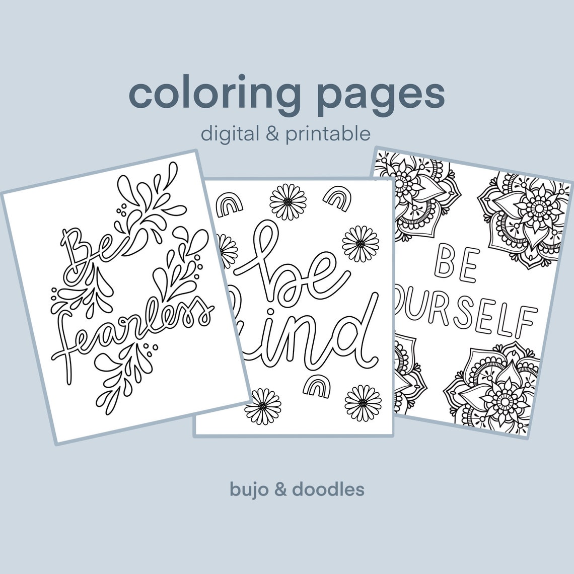 Inspirational Quote Coloring Pages| Digital Download | Coloring Sheet ...