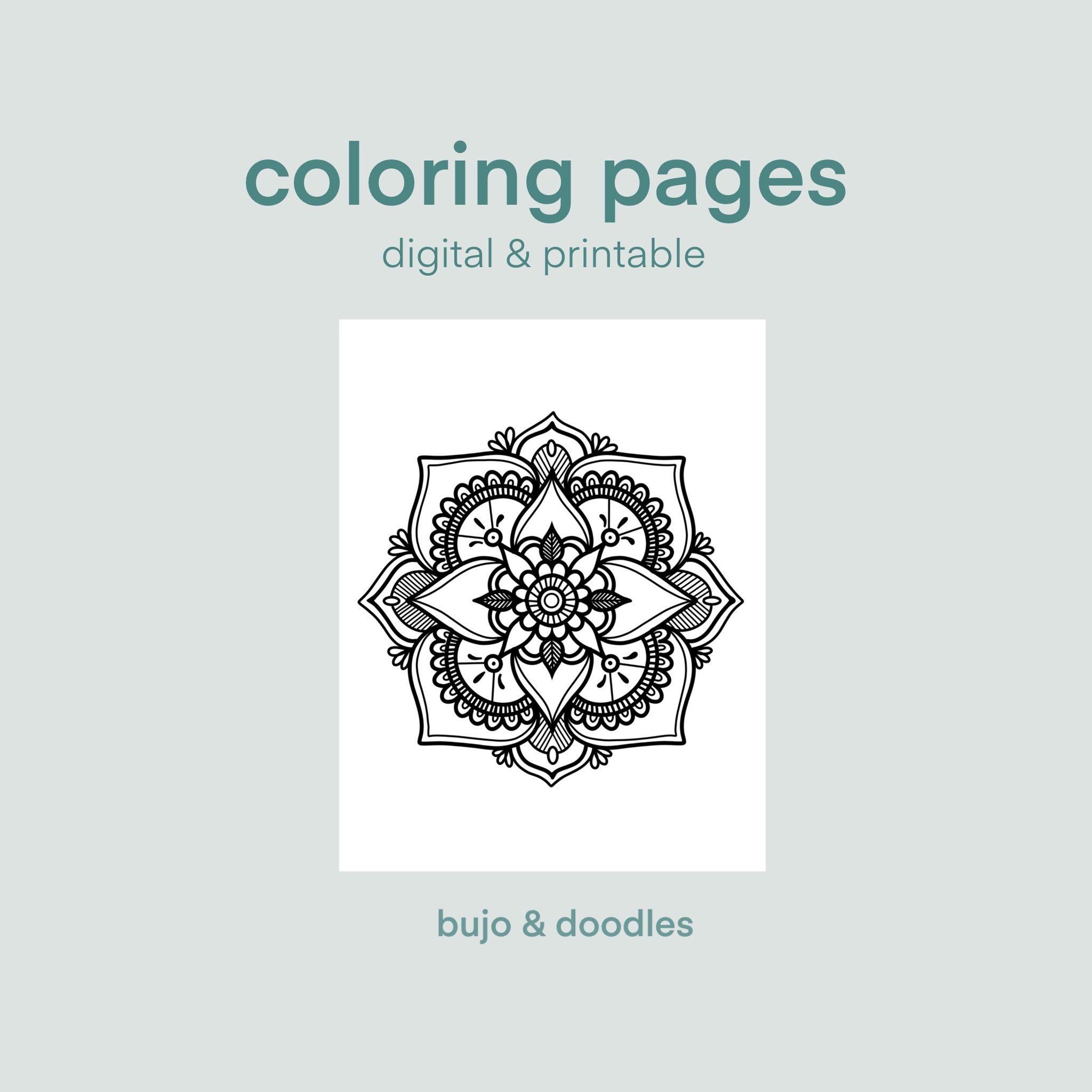 Mandala Coloring Page Pack Digital Download Coloring Sheet Printable ...