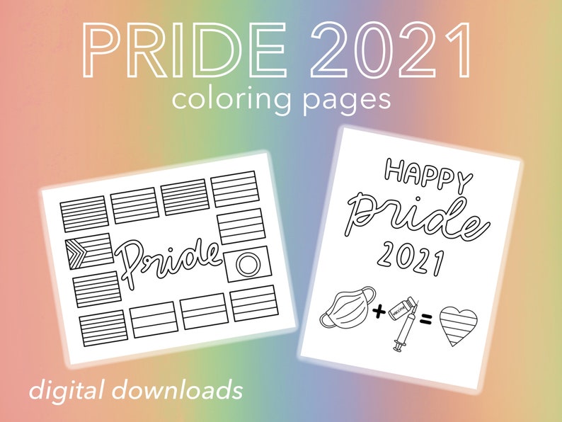 Pride 2021 Coloring Pages | LGBTQ Pride | Gay | Digital Download ...
